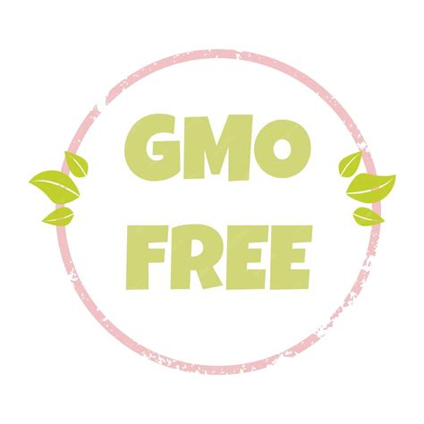 Значок этикетки без гмо концепция органических экологически чистых продуктов здоровой пищи