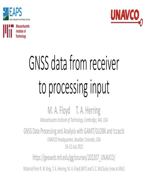 Fillable Online Course Materials Gps Data Processing And Analysis