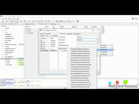 Tutorial HeidiSQL With MariaDB And MySQL Part 6 Manage User