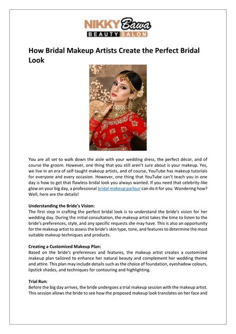 Ppt Nikky Bawa Medisalon How Bridal Makeup Artists Create The