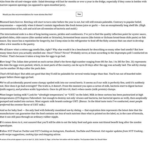 Food Expiration Dates You Should Follow