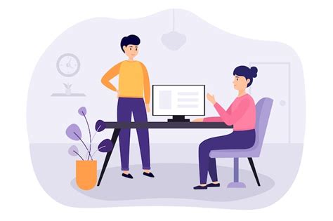 Premium Vector Cartoon Characters Working As Programmers Together