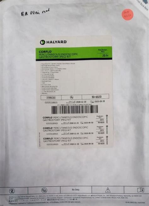 New Halyard Corflo 30 6020 Corflo Percutaneous Endoscopic Gastrostomy