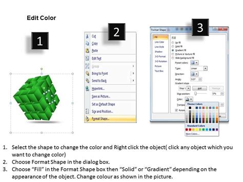 3d Cube Green Perspective Ppt 5 Powerpoint Shapes Powerpoint Slide Deck Template