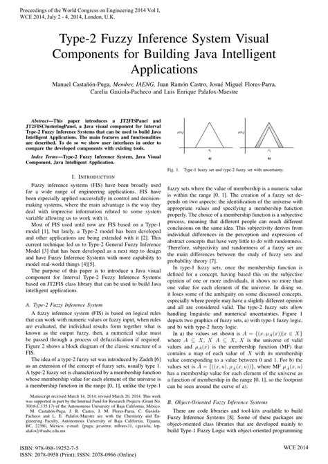 Pdf Type 2 Fuzzy Inference System Visual Components For Building Java Intelligent Applications
