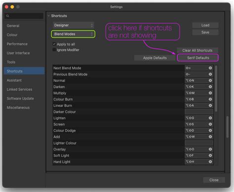 Blend Mode Keyboard Shortcuts Feedback For The Affinity V2 Suite Of