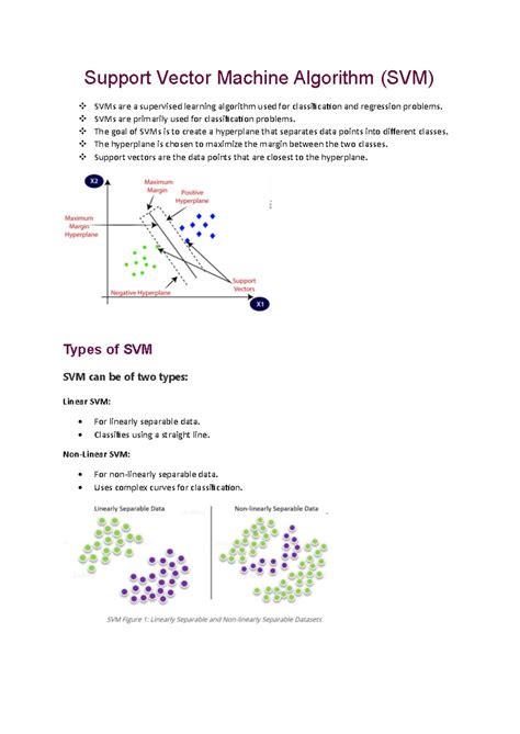 support vector machine algorithm svms are primarily used for classification problems the goal