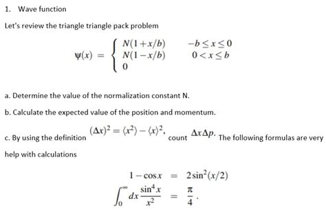 Solved Wave Function Let S Review The Triangle Triangle Chegg Com