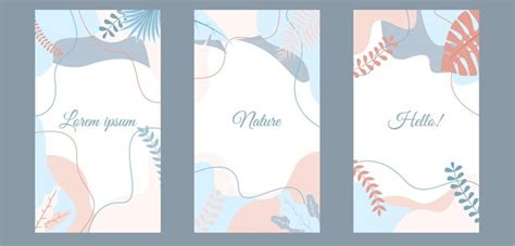 Premium Vector Leaf Boho Abstract Liquid Background Color Blue Bohemian Style Template