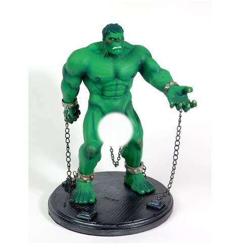 Erotic Sculpture Of A Captive Hulk Ooak Sexy Superhero Figurine