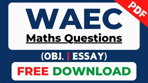 Free Waec Maths Past Questions Pdf Cbt Practice Acada City