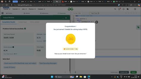 Day 1 Of My Geeksforgeeks Journey Im Excited To Start This Program And Keerthana Vairamuthu