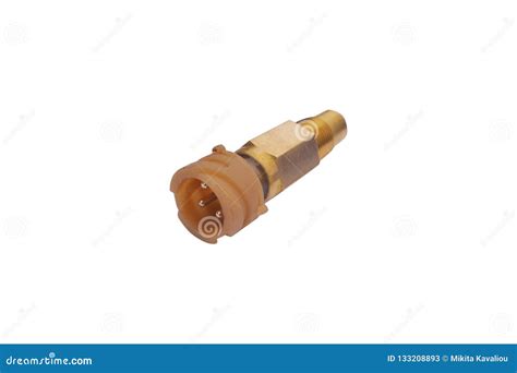 Fluid Temperature Sensor On Isolated Stock Image Image Of Spiral