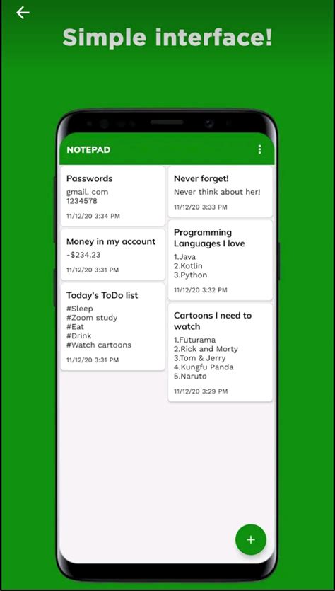 Preview Screenshot For Notepad Mobile App Im Glad They Are Pushing