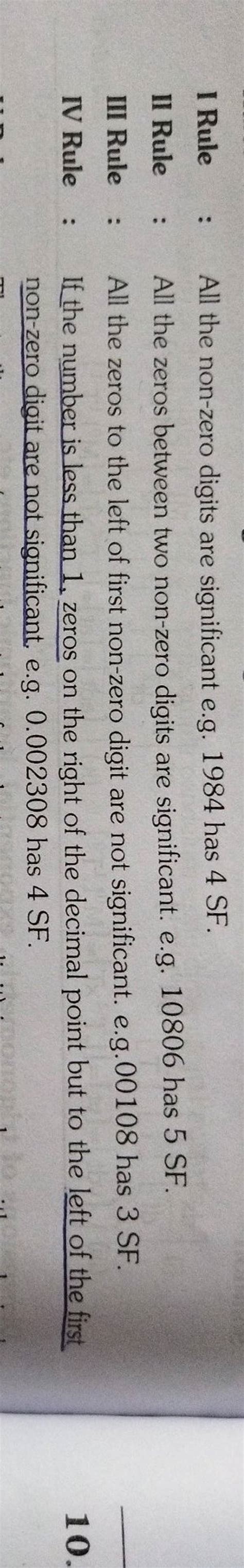 I Rule All The Non Zero Digits Are Significant Eg 1984 Has 4 Sfii R