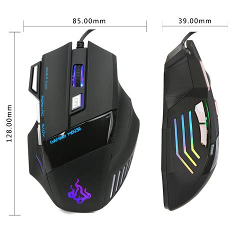 Hysj A908 Gaming Mouse Wired 5500 Dpi Adjustable Optical Gamer Gaming