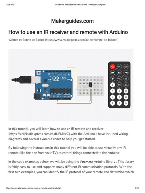 Ir Remote And Receiver With Arduino Tutorial 4 Examples Pdf Infrared Modulation