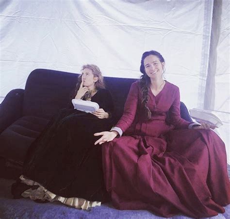 Katherine Waterston Katherine Waterston And Vanessa Kirby On Set Of