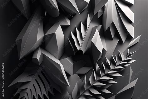 Minimalistic Abstract Art Of Monochromatic Shapes With Subtle Texture