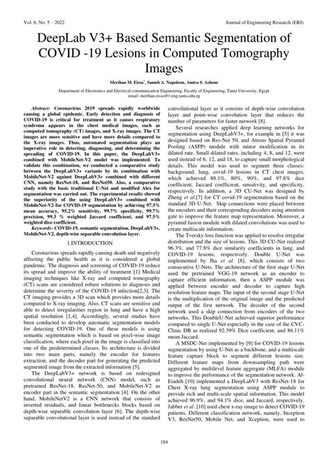 Pdf Deeplab V3 Based Semantic Segmentation Of Covid 19 Lesions In