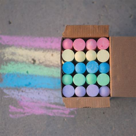 20 Pcs Chalk Box Colorful Chalk Packaging Colorful Chalks In A Tin