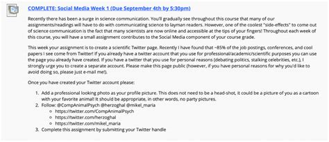 An Example Of The Assignment Prompt Posted To Blackboard Explaining Week 1 Download