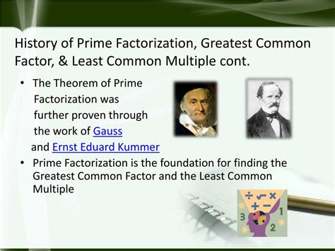 Ppt Prime Factorization Greatest Common Factor And Least Common Multiple Powerpoint