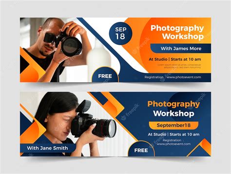 Free Vector Gradient Photography Design Template