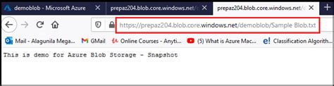 Azure Blob Storage Snapshot