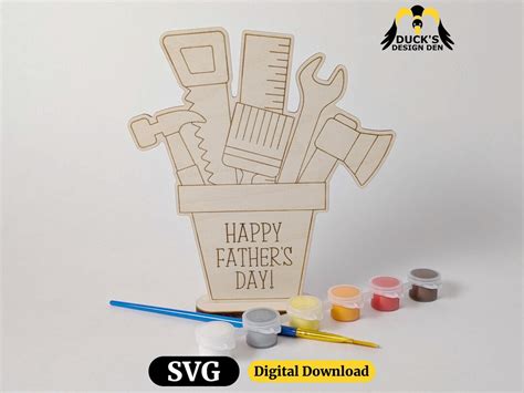 Fathers Day Paint Kit Svg Laser Cut Design File Glowforge Design