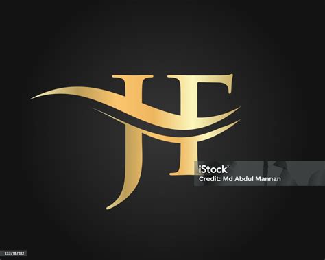모던 레터 Jf 로고 디자인 벡터 크리에이티브 미니멀하고 현대적인 트렌디한 초기 연결 글자 Jf 로고 디자인 결혼 의식에 대한 스톡 벡터 아트 및 기타 이미지 Istock