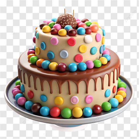 화려한 사탕 장식이 있는 맛있는 2단 생일 케이크 초콜릿 생일 케이크 생일 케이크 클립 아트 다채로운 케이크 클립 아트