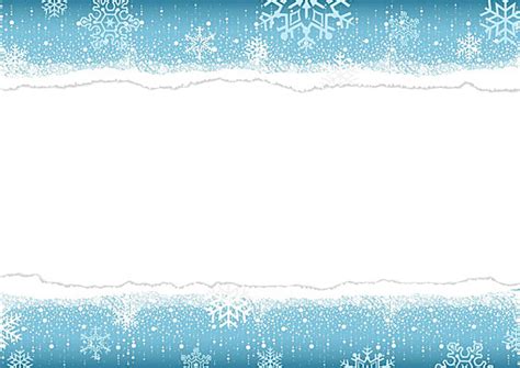 Winter Background With Torn Paper Decoration Border Torn Vector Decoration Border Torn Png