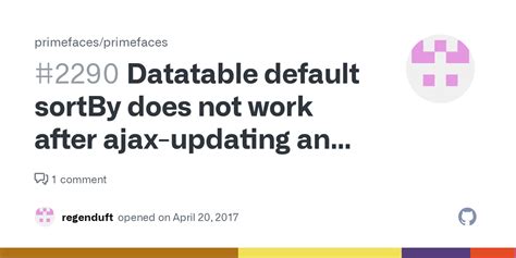 Datatable Default Sortby Does Not Work After Ajax Updating An Existing Datatable · Issue 2290