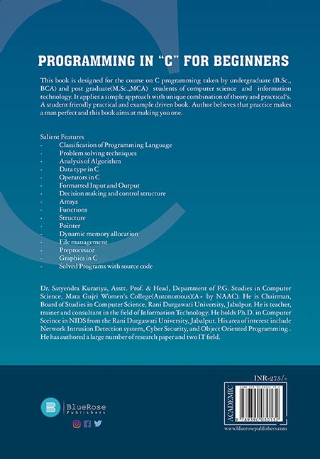 Programming In C For Beginners Bluerose Self Publishing Platform