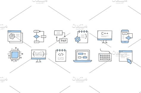 Coding And Programming Doodle Icons Doodle Icon Doodles Coding