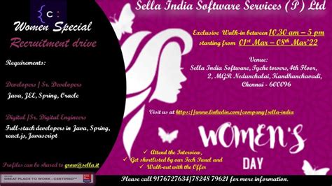 Womensday2022 Womenbacktowork Walkininterview