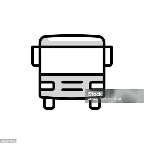 편집 가능한 스트로크가 있는 셔틀 범용 라인 아이콘 디자인 웹 페이지 모바일 앱 Ui Ux 및 Gui 디자인에 적합합니다 버스 정류장 건축물에 대한 스톡 벡터 아트 및 기타