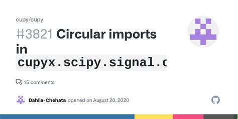 Circular Imports In Cupyx Scipy Signal Convolve Issue Cupy Cupy GitHub