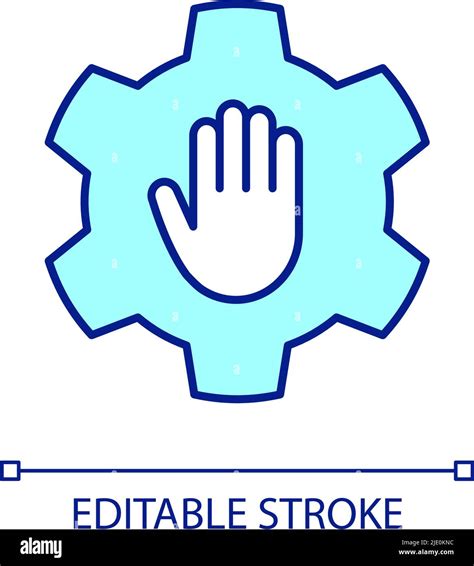 Stop Process Rgb Color Icon Stock Vector Image And Art Alamy