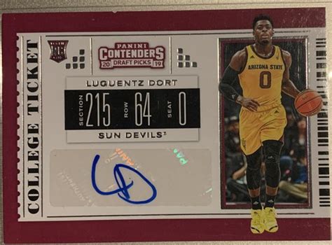 Luguentz Dort Arizona State Asu Panini Autograph Rookie Card Auto