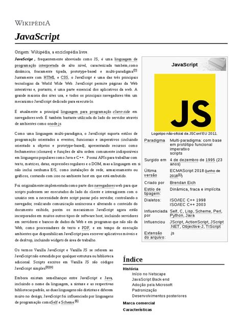 Java Script Pdf Script Java Linguagem De Script