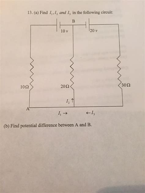 Solved Find I1 I2 And I3 In The Following Circuit Find Chegg Com