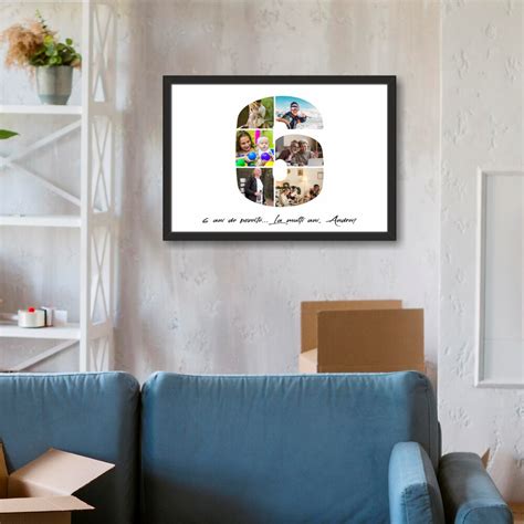 Персонализирана картина снимка и текст дърво Priti Global подарък