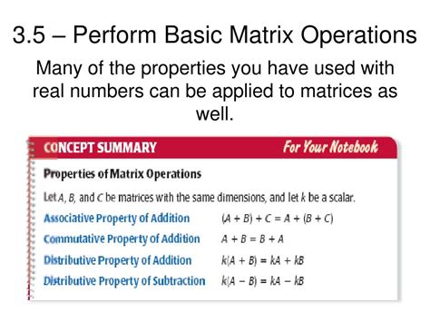 ppt 3 5 perform basic matrix operations powerpoint presentation free download id 6318032