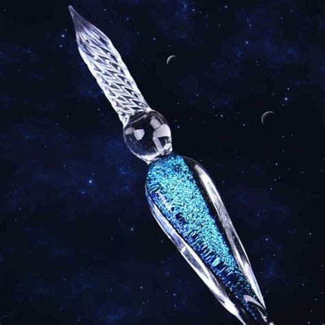 Dazzling Starry Night Glass Dip Pen Handwriting Glass Pen Regisbox