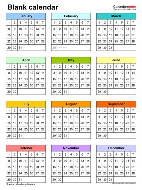 Free Printable Yearly Calendars Free Word Template