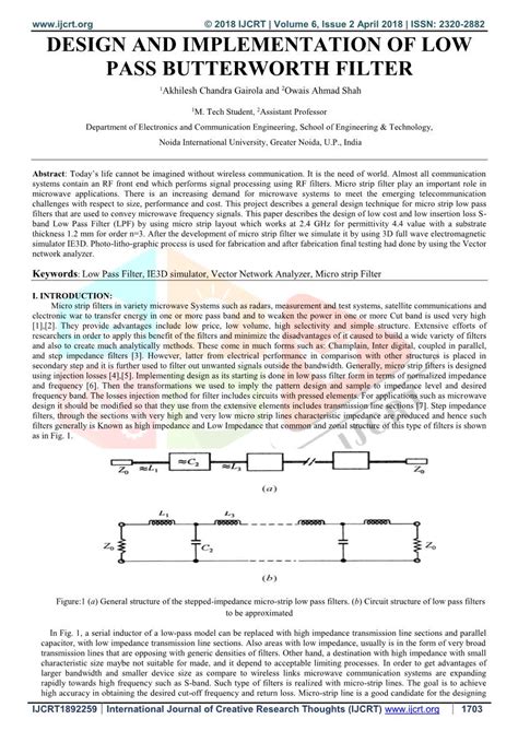 design and implementation of low pass butterworth filter 1akhilesh
