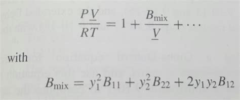 solved the virial equation for a binary mixture is here b