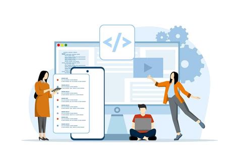 Web Development Concept Programming Language Css Html It Ui Cartoon Character Programmer